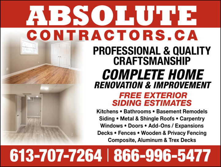 Absolute General Contractors - Trenton, ON | Eastern Ontario Local